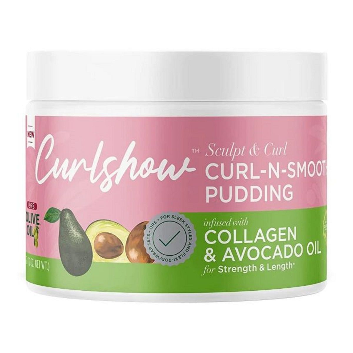 ORS Olive Oil Curlshow Curl-N-Smooth Pudding Infused with Collagen & A ...
