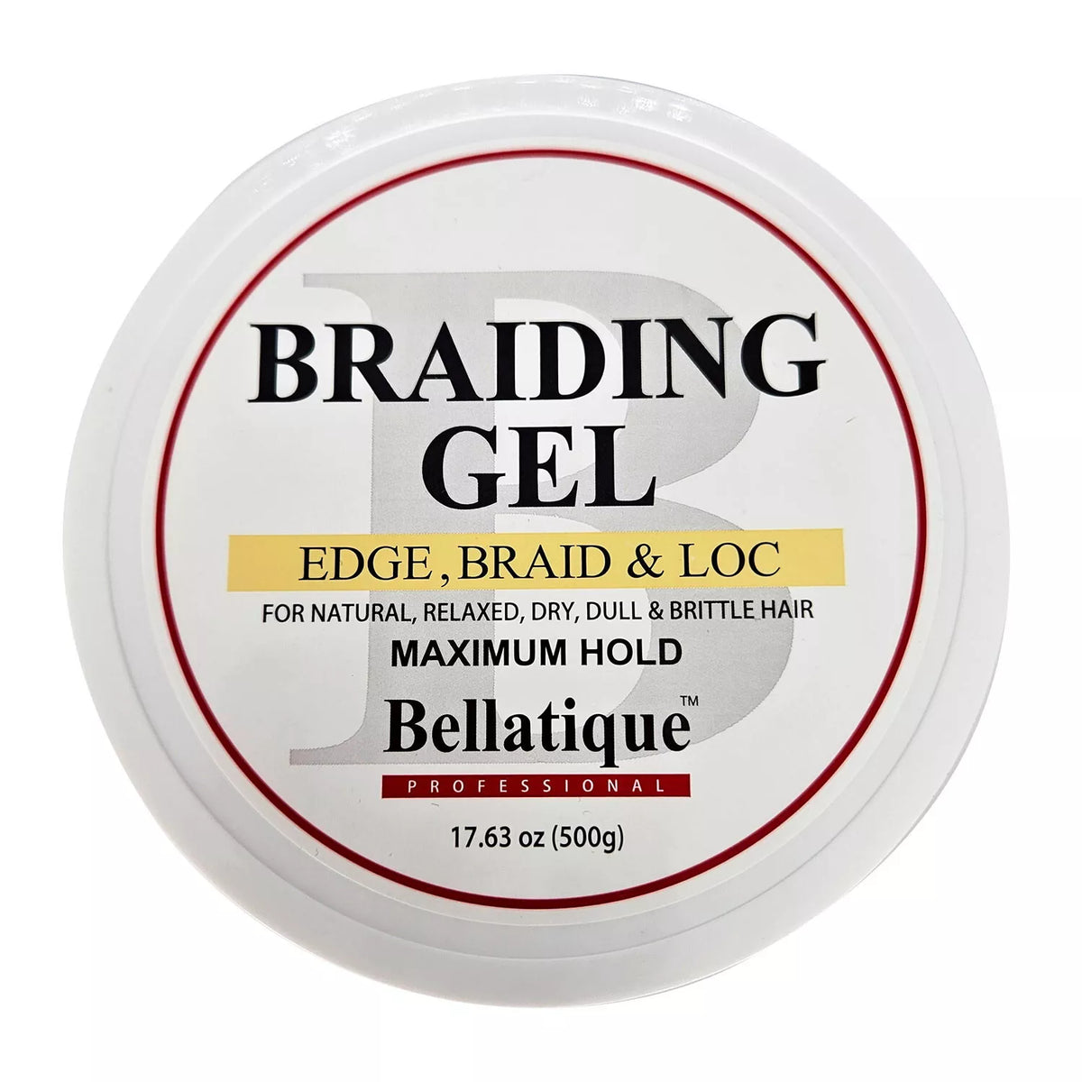 BELLATIQUE Professional Braiding Gel Maximum Hold Gel 17.63 Oz – Style ...